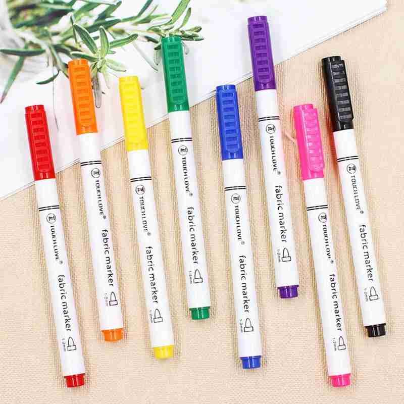 8 Colors Fabric Paint Pen Clothes Textile Markers ... – Vicedeal