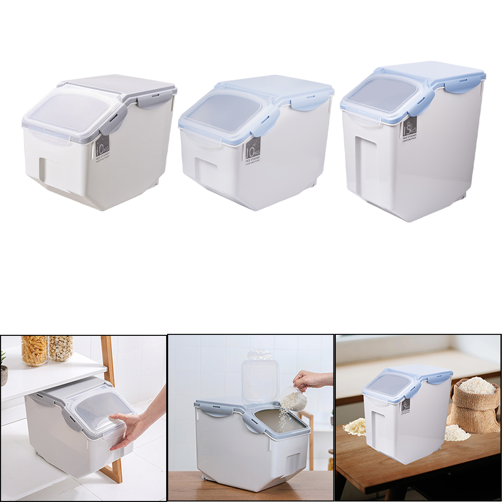 Rice Storage Bucket Food Seal Locking Lid Grain Co... – Grandado