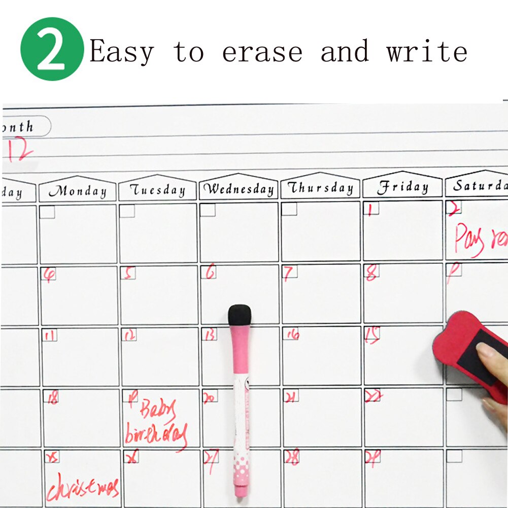 Weekly Monthly Blackboard Planner Whiteboard Fridg... – Grandado