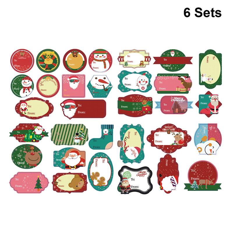 6 Sets Christmas Writing Sticker Self Adhesive Lab... – Vicedeal