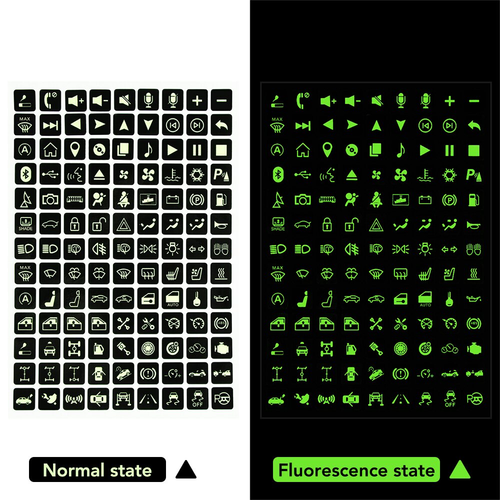Auto Lichtgevende Sticker Multifunctionele Knop Vo... – Vicedeal