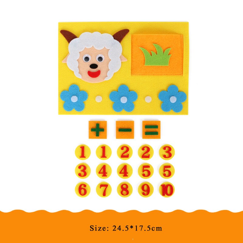 Felt Cloth Cartoon Card For Kids by Hands Study Ma... – Grandado