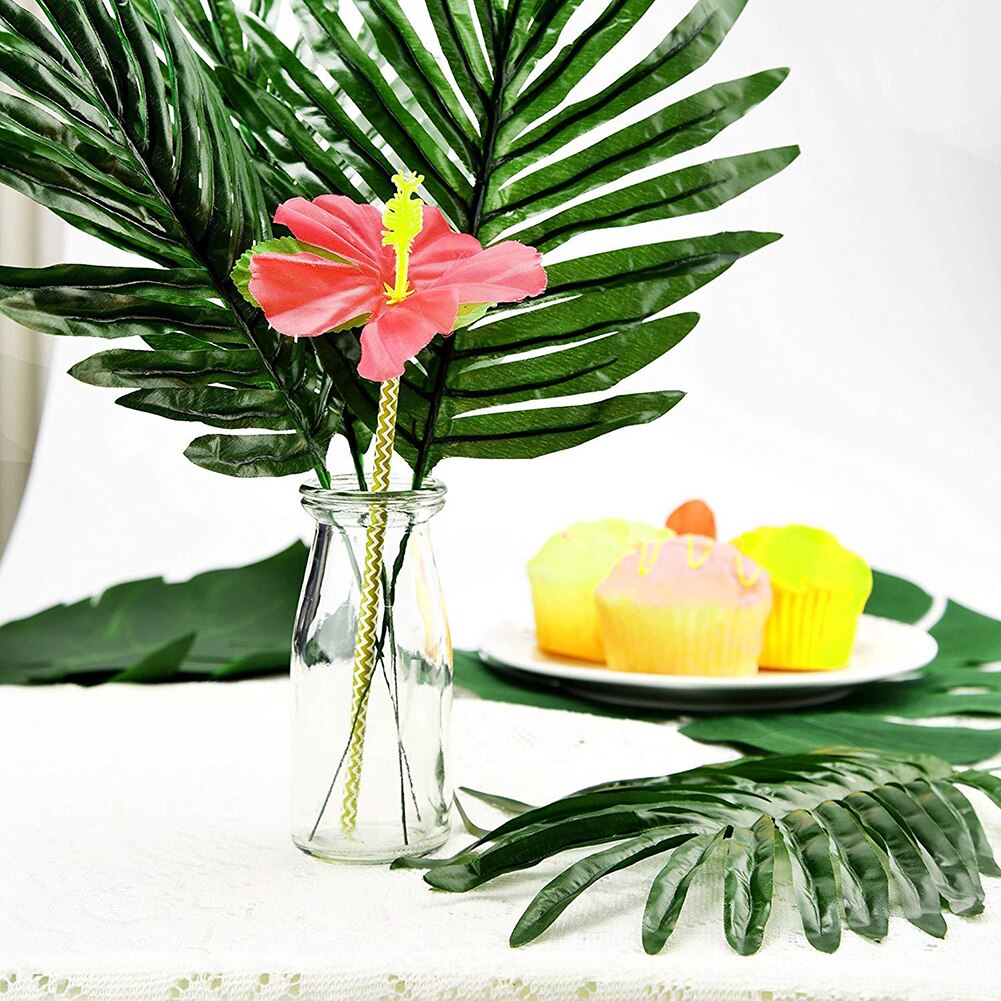 Artificial Tropical Palm Leaves for Hawaiian Theme... – Grandado