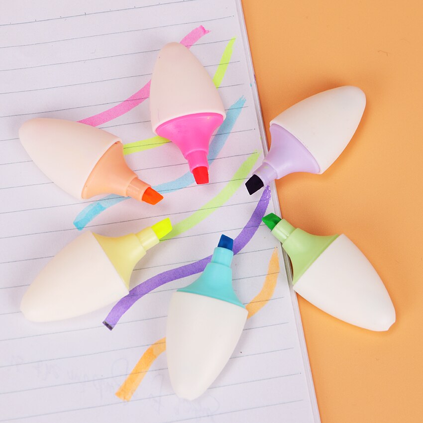 6 PCS Cute Mini Highlighter Leaf Paint Marker Pen ... – Vicedeal