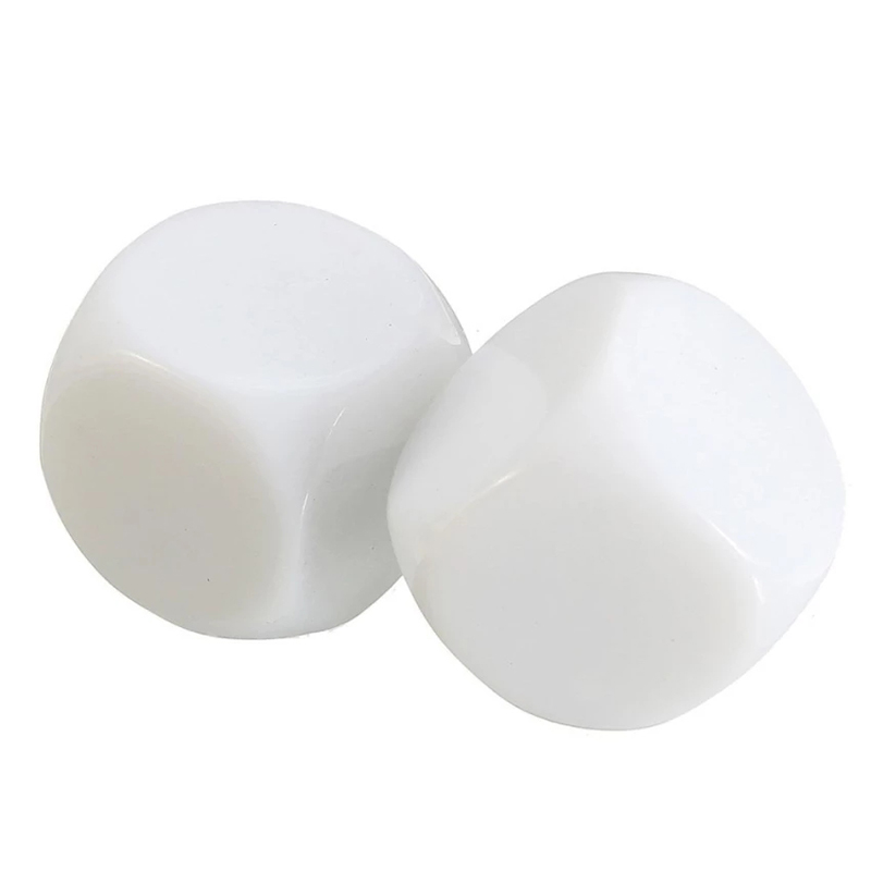 25pcs 16mm Blank Dice White Acrylic Cube D6 Board ... – Grandado