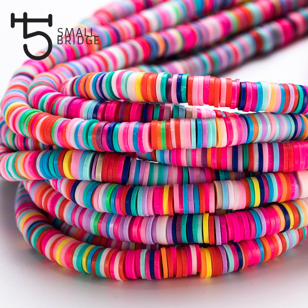 6mm Round Slices Fimo Clay Beads for Bracelet Jewe... – Grandado