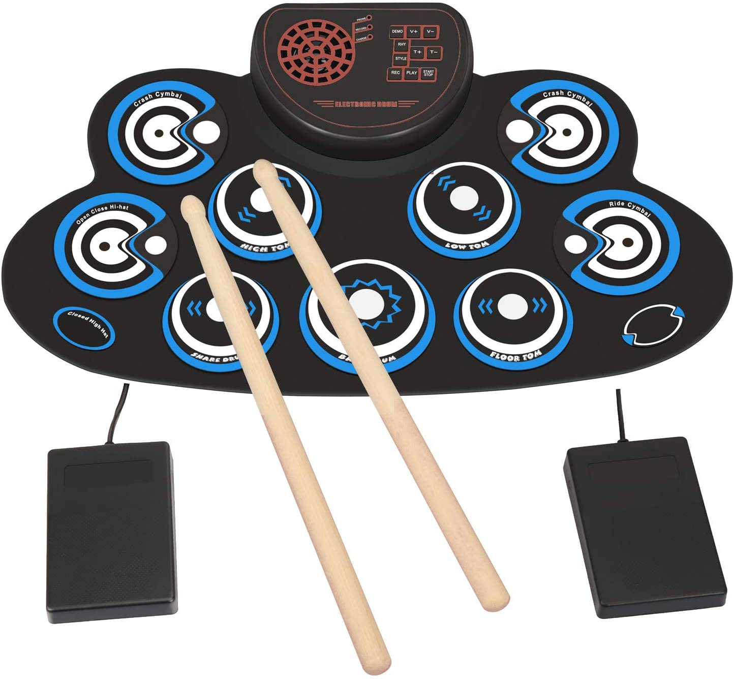 Portable Roll UP Electronic MIDI Drum Set Kits 9 P... – Grandado