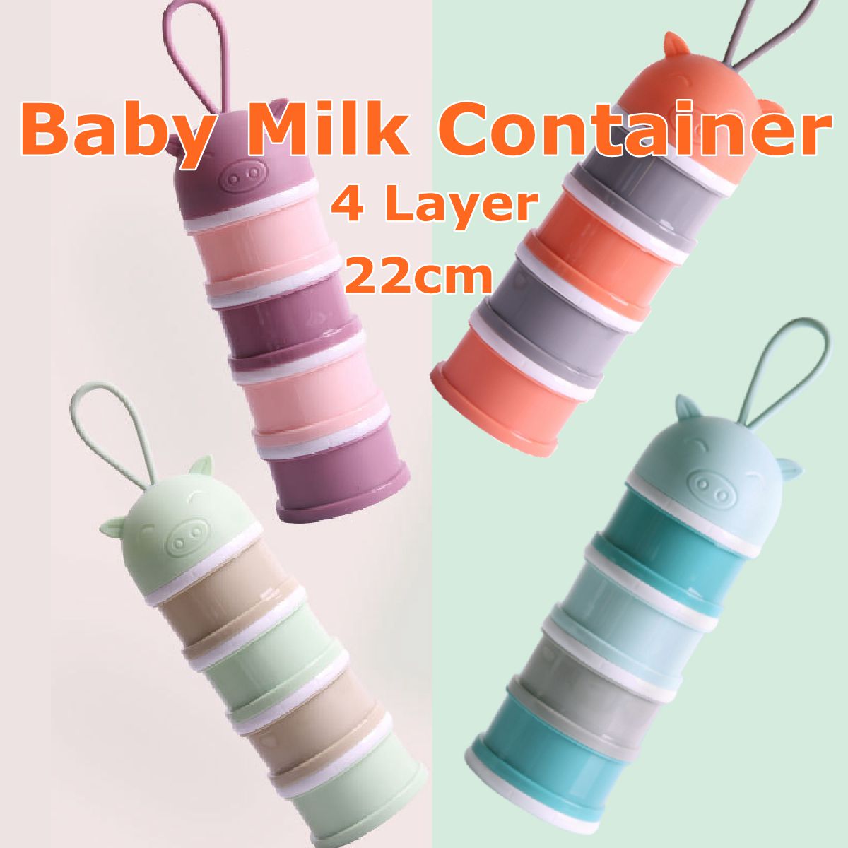 4 layer Cute Style Portable Baby Food Storage Box ... – Grandado