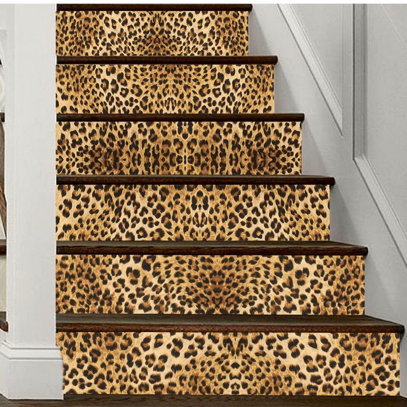 6pcs/set 3D Leopard Staircase Stair Riser Floor St... – Grandado