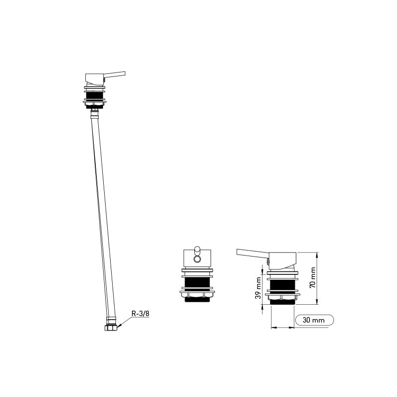 BUILT-IN CLOSET MIXER WITH COLD WATER CARTRIDGE SI... – Grandado