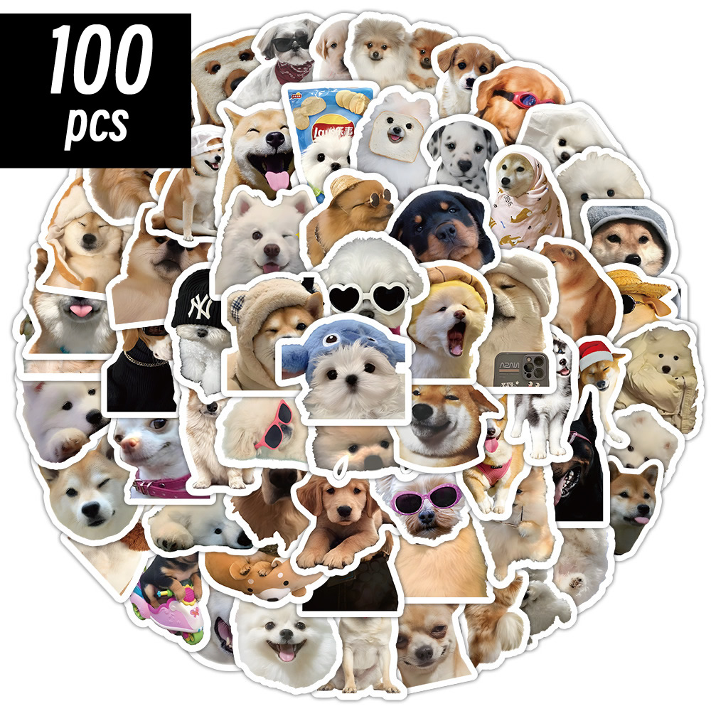 10/50/100pcs Funny Dog Stickers Cartoon Cute Decal... – Grandado
