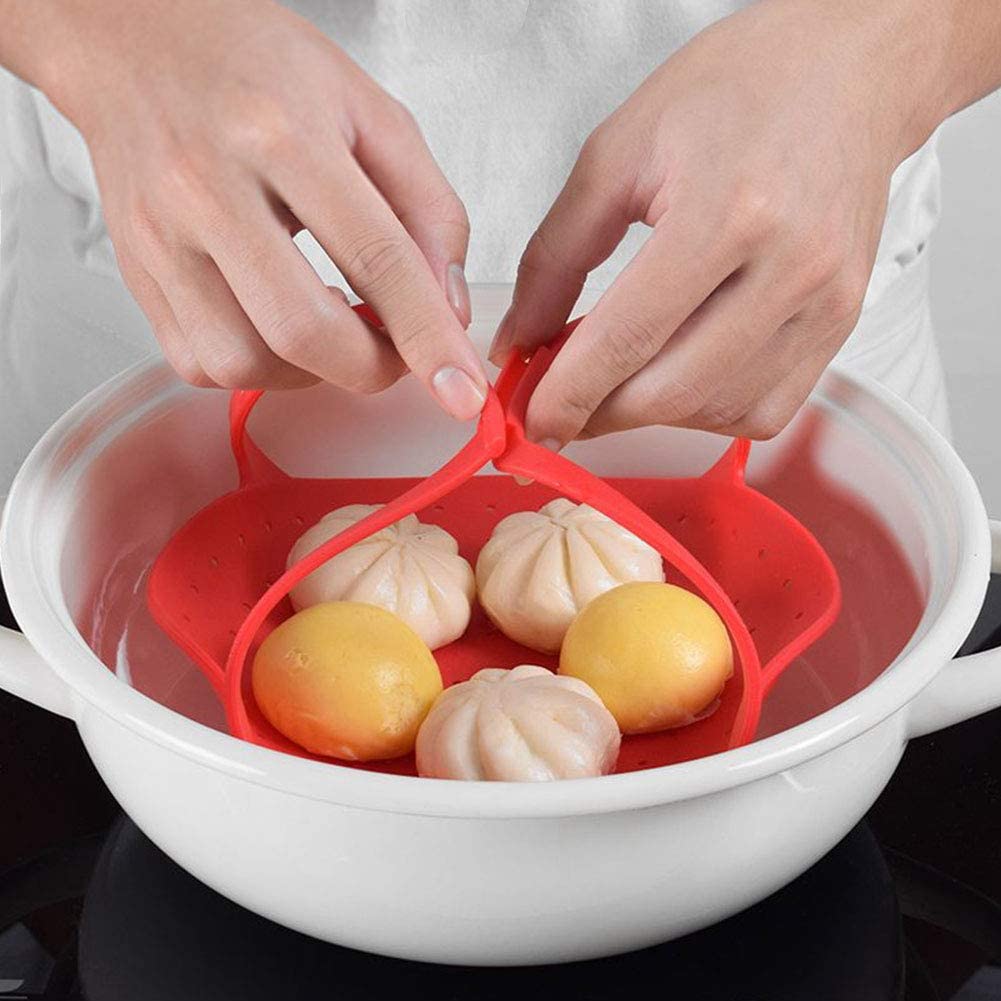 Silicone Steamer Retractable Vegetable Steamer Bas... – Grandado