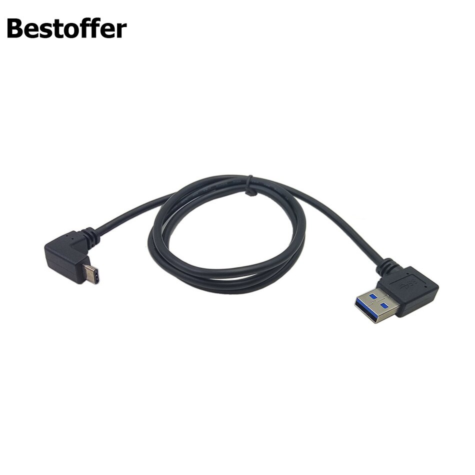 1 Meter USB Type-C USB-C Up Down Angle Plug to USB... – Vicedeal