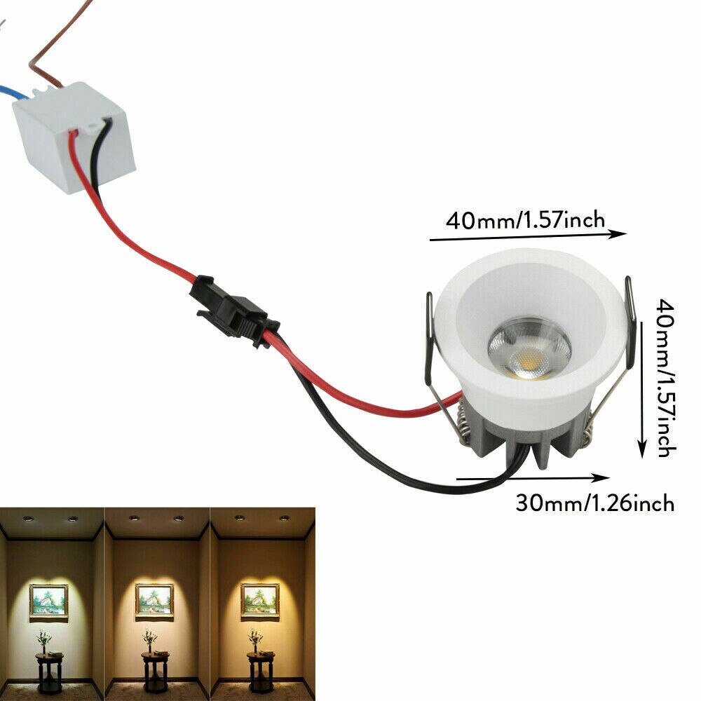 Dimmable Spot LED White Mini Cabinet Lights Downli... – Grandado