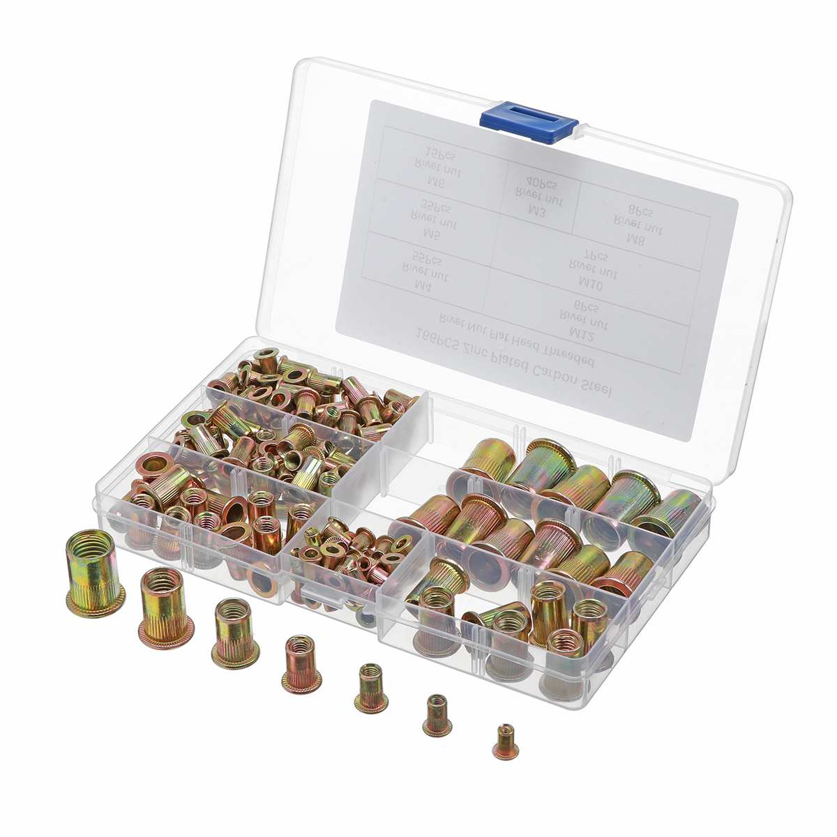 166pcs M3 M4 M5 M6 M8 M10 M12 Carbon Steel Rivet N... – Grandado