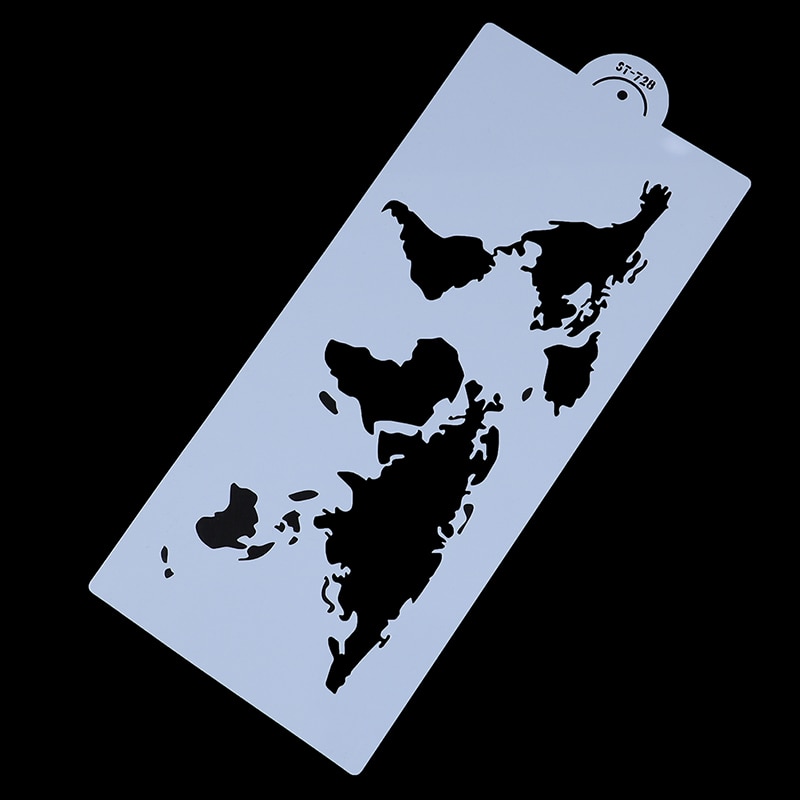 World Map Cake Stencil Plastic Cake Border Stencil... – Vicedeal