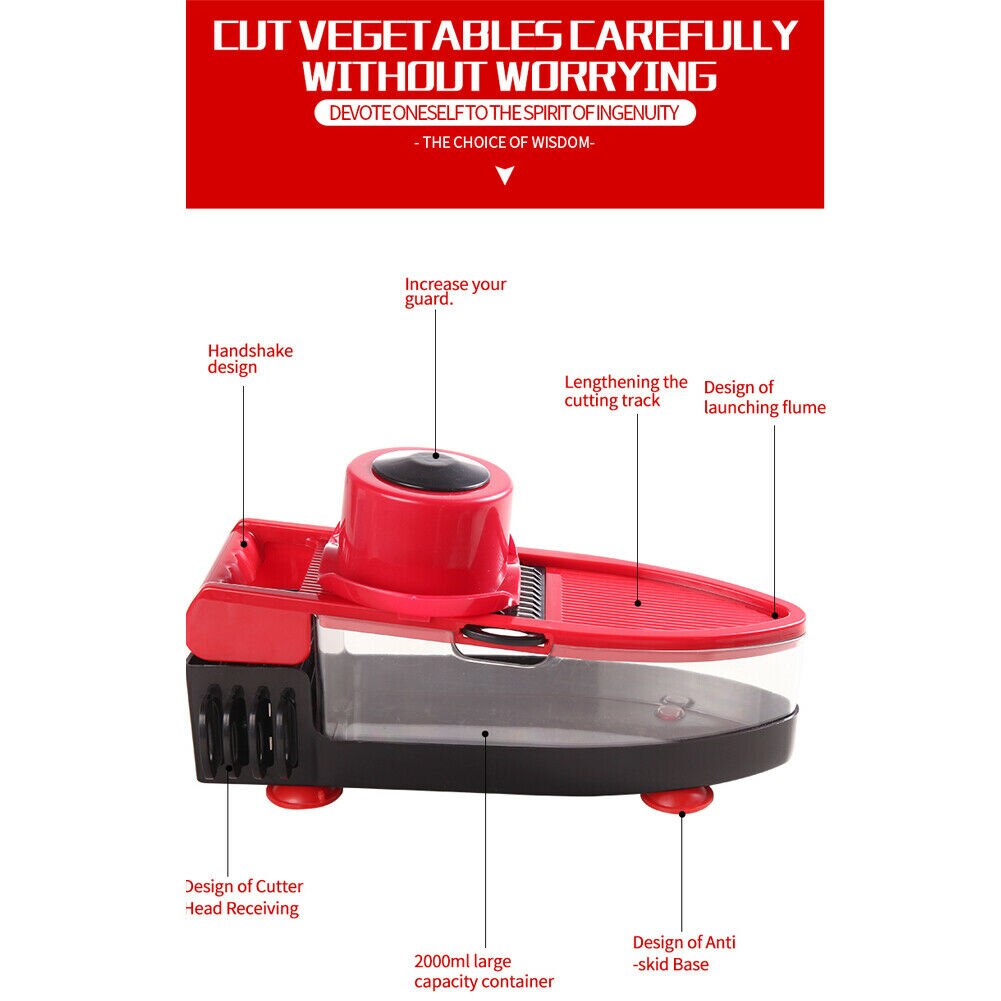 Mandoline Multi-function Plastic Slicer Vegetable ... – Grandado