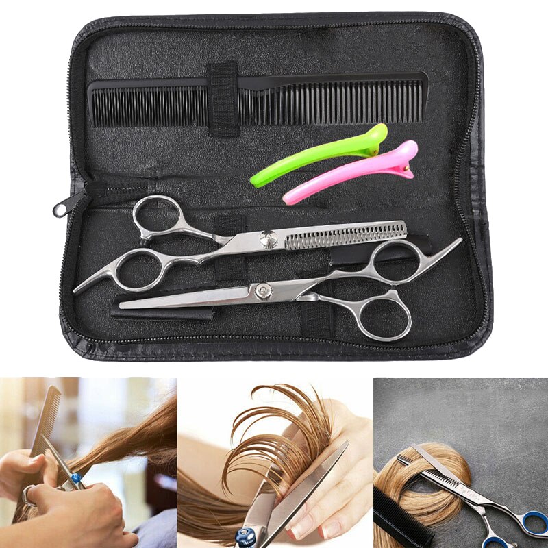 Hair Cutting Scissors Kit Barber Hair Shears Set H... – Grandado