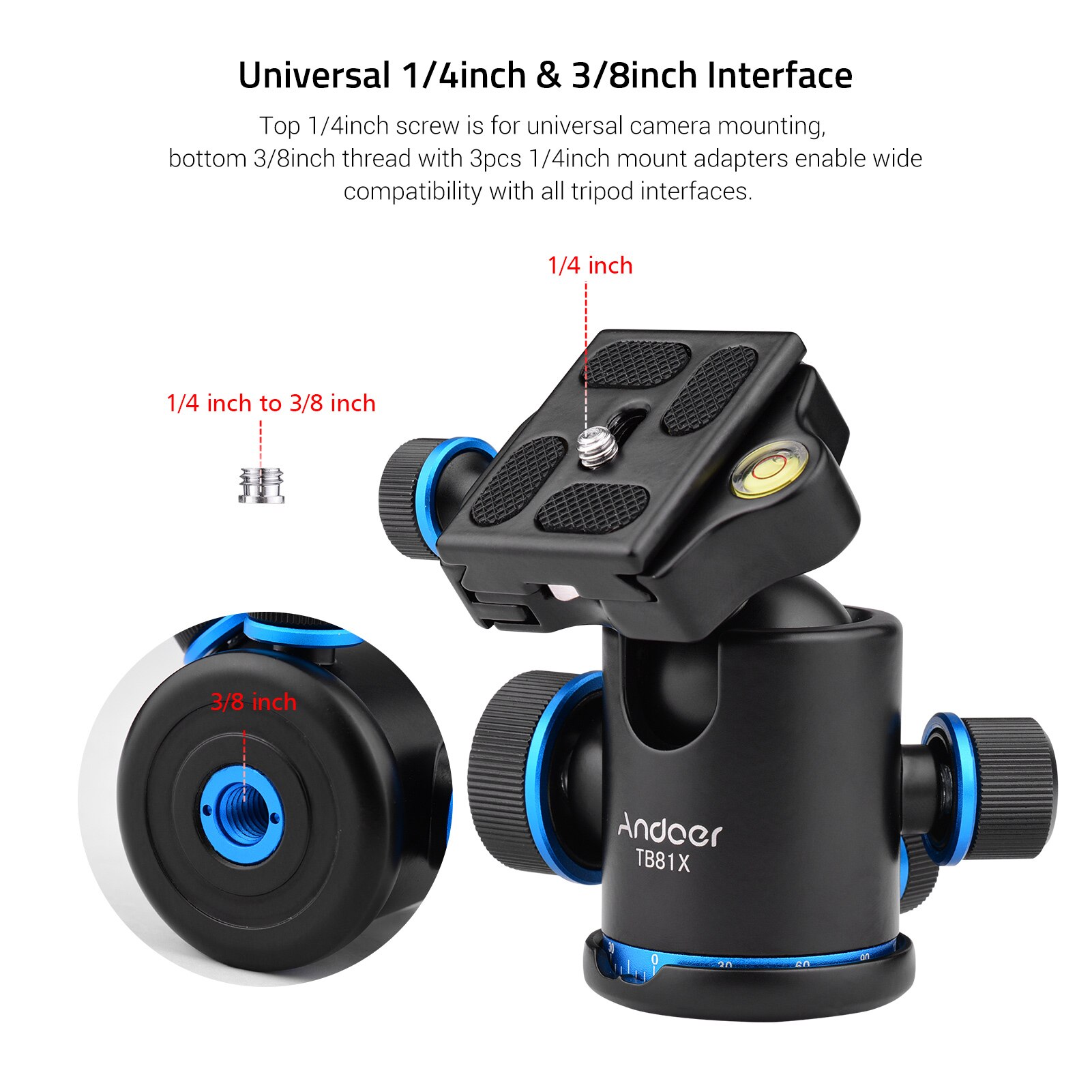 Andoer Camera Panoramic Damper Ball Head Tripod He... – Grandado