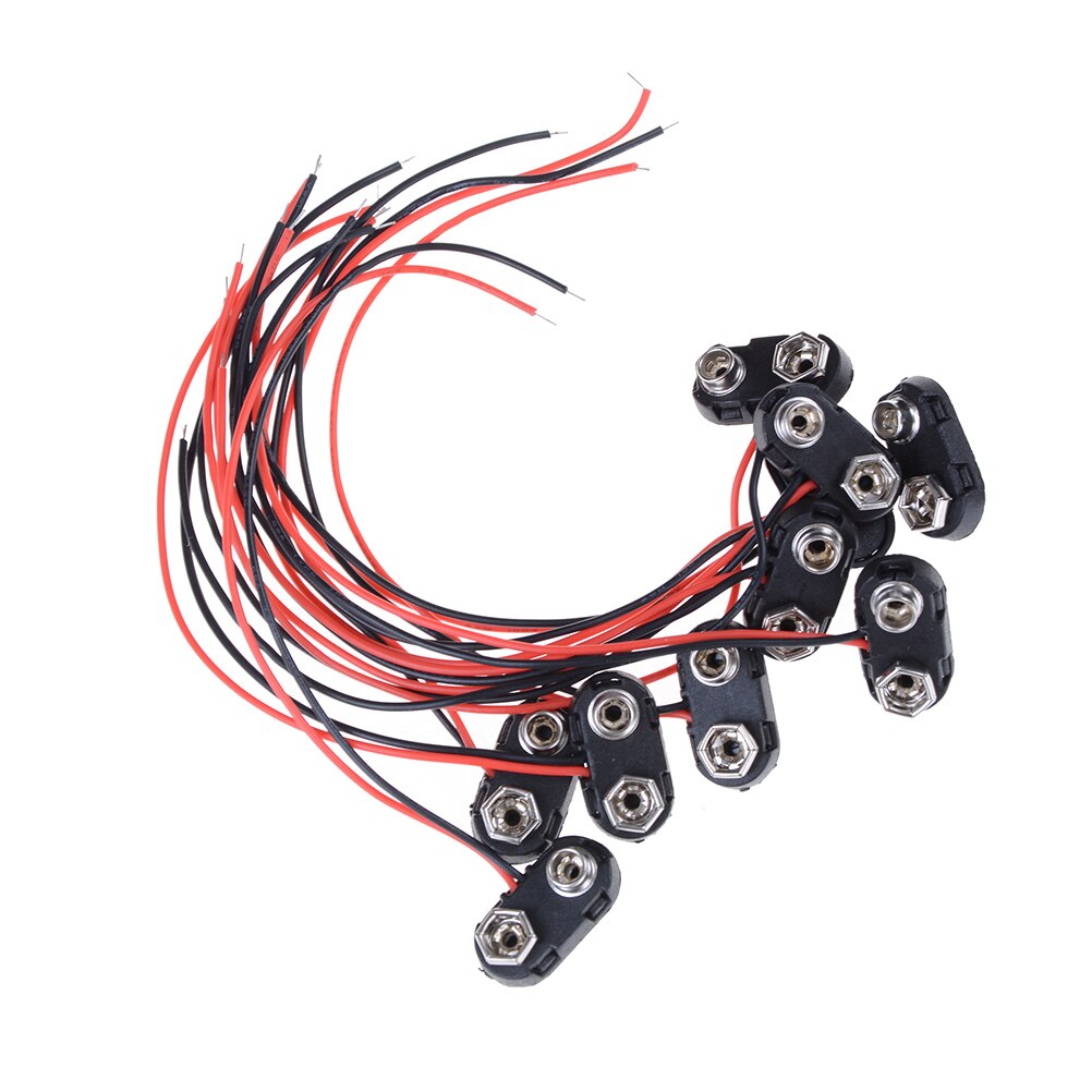 10 Stuks 15Cm T Type 9V Batterij Snap Connector Cl... – Vicedeal