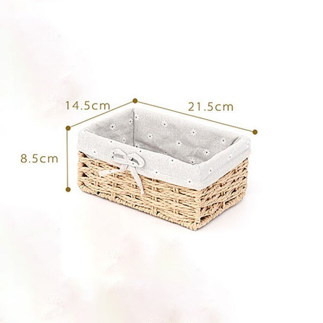 1pc Wicker Hand Woven Storage Basket Supermarket D... – Grandado