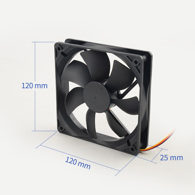 120mm black silent hydraulic bearing fan 2100 RPM ... – Grandado
