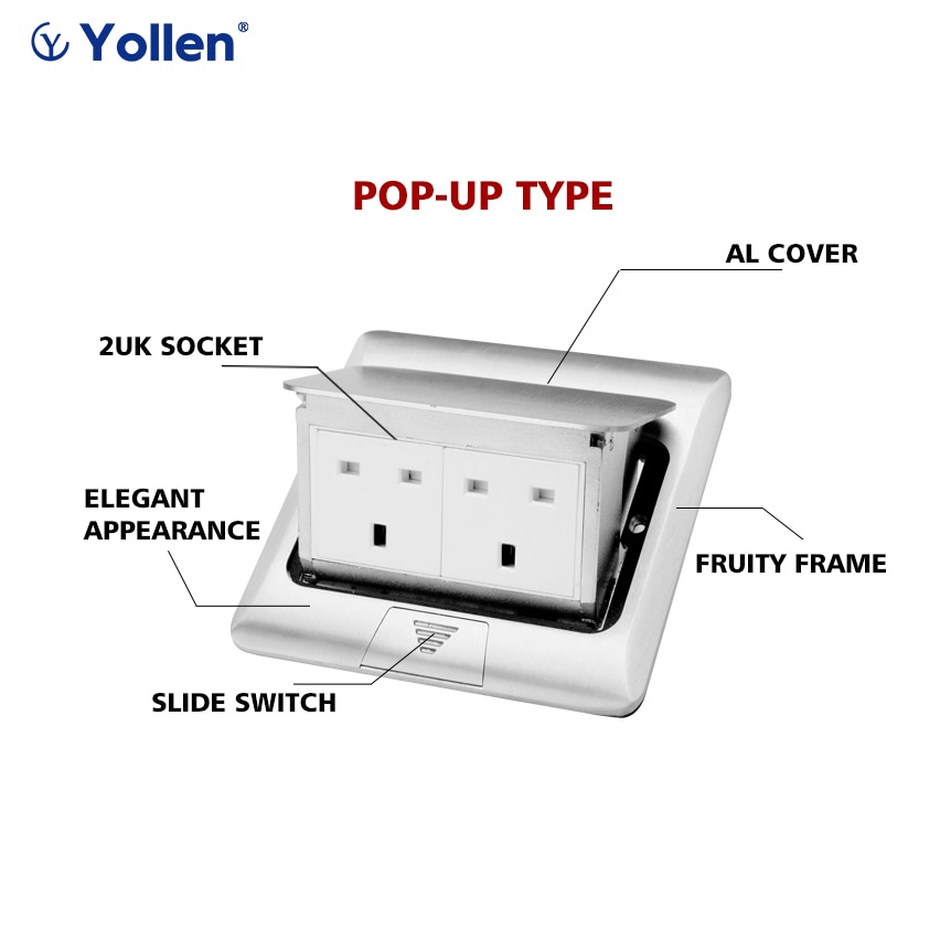 All Aluminum Panel UK Standard Pop Up Floor Socket... – Grandado All Aluminum Panel UK Standard Pop Up Floor Socket... – Grandado