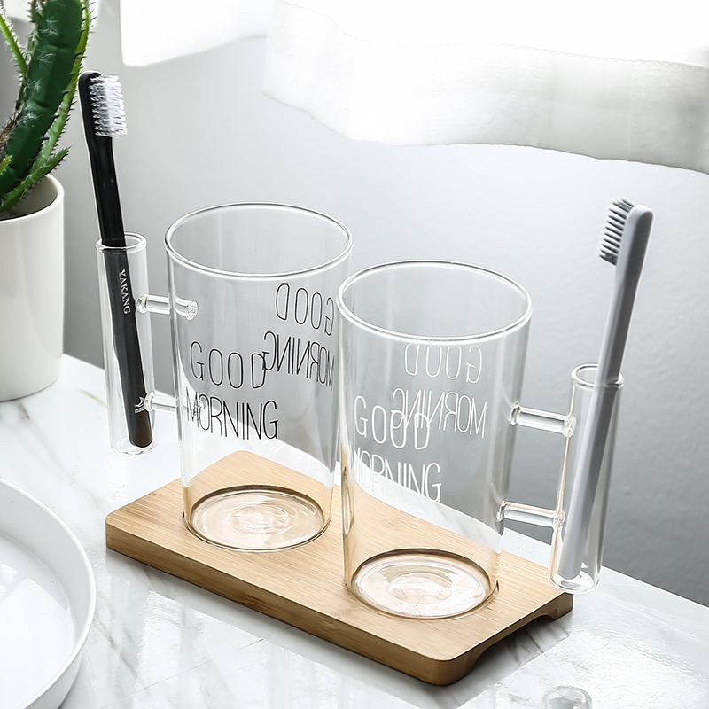 OUSSIRRO Japanese-style Circular glass Cups Toothb... – Grandado