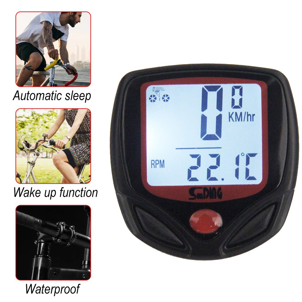 SUNDING Fiets Computer Snelheidsmeter Draadloze Wa... – Grandado