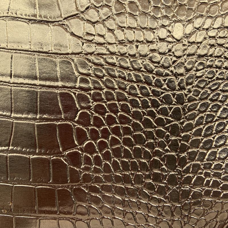 synthetic PVC Golden Metal crocodile skin leather ... – Grandado