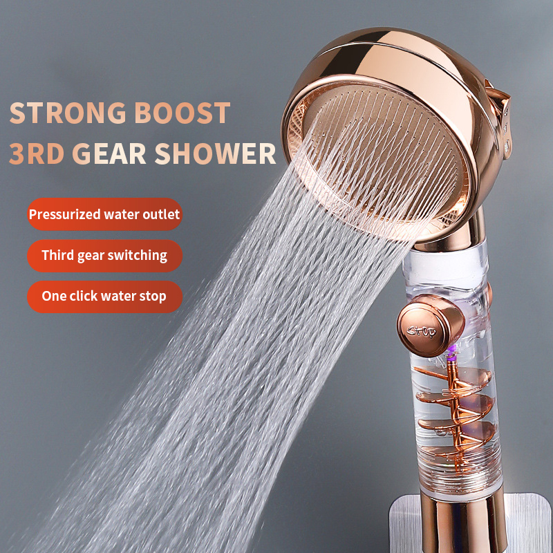 Three Speed Turbocharged Shower Head Bathroom Hand... – Vicedeal