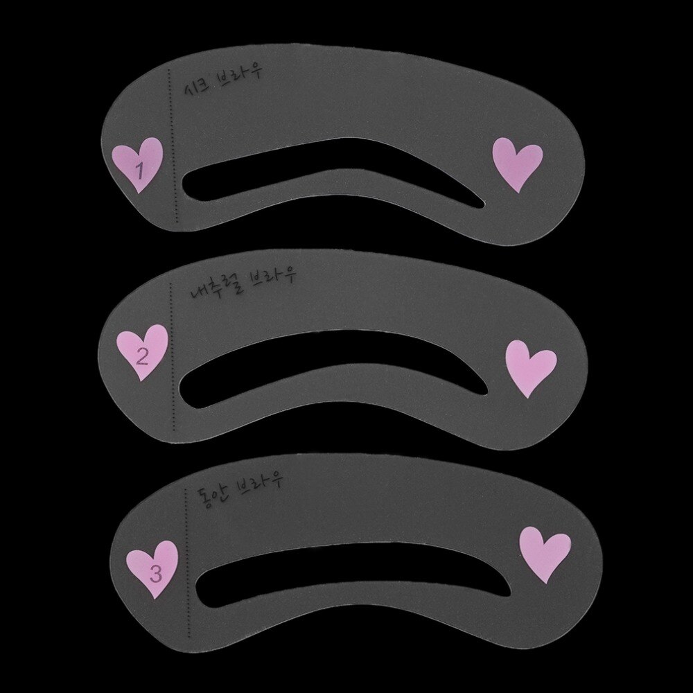 3 Styles Brow Shaping Guide Template Eyebrow Drawi... – Vicedeal