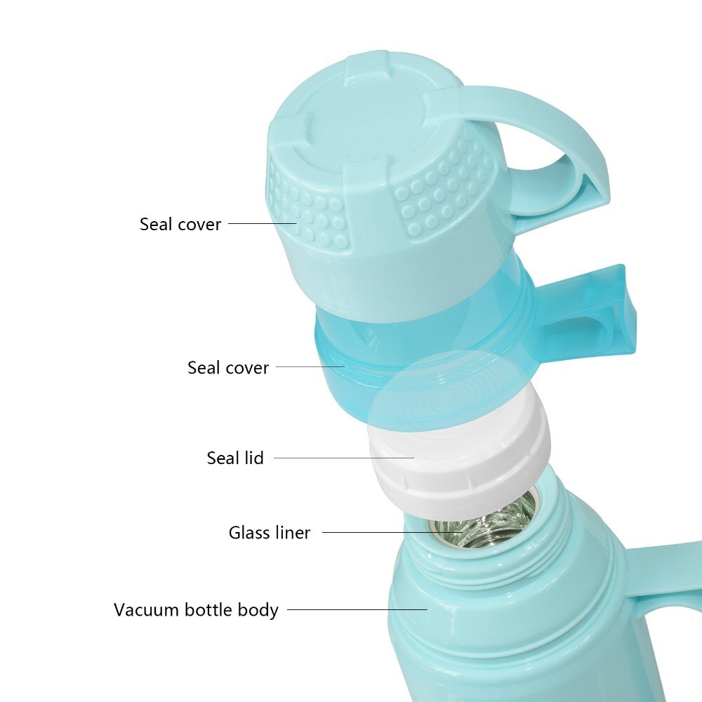 600ml vacuum glass lining with double glasses blue... – Grandado