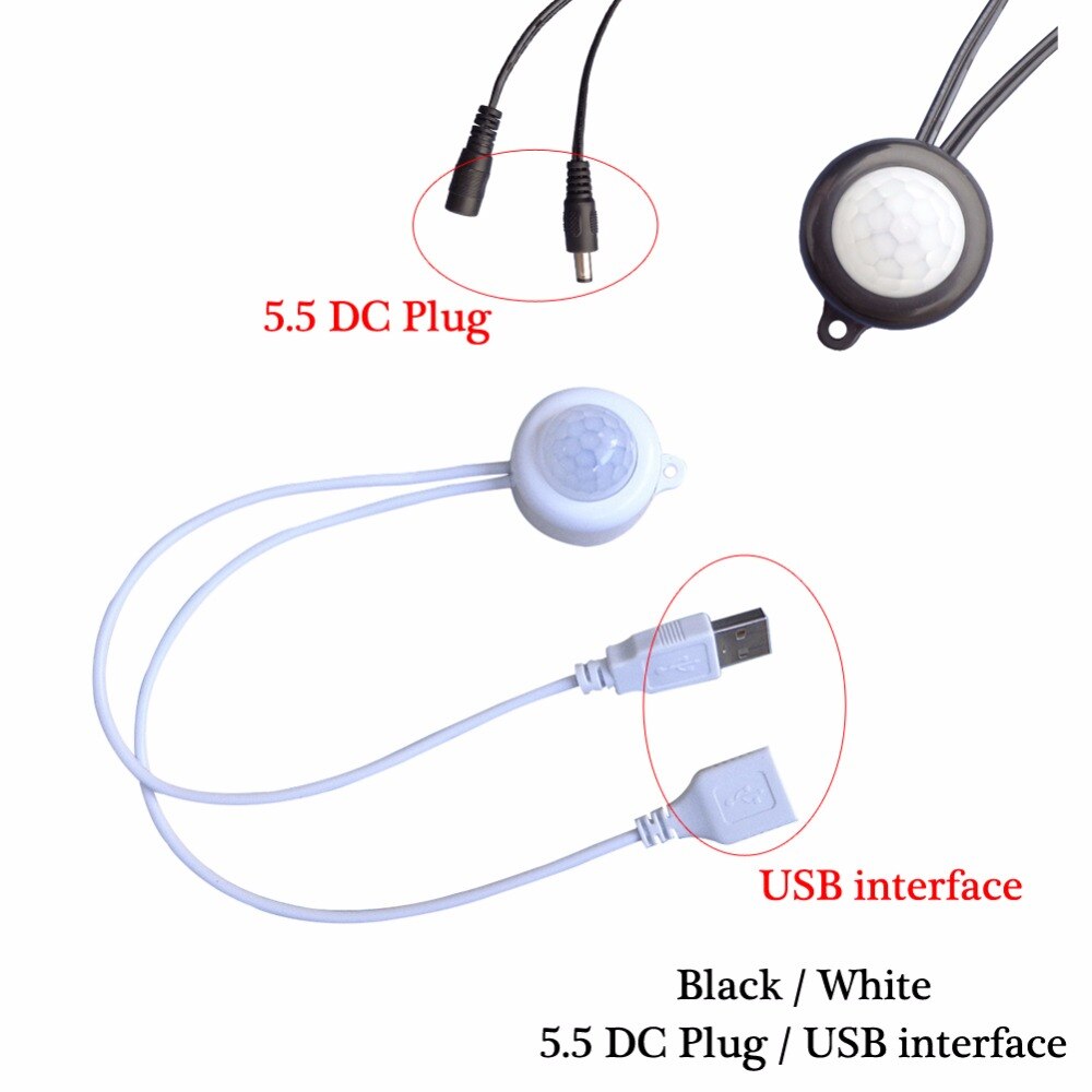 Usb/5.5 Dc Plug 5 V-24 V Mini Led Pir Infrarood Mo... – Vicedeal