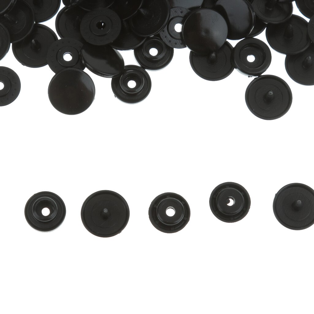 Snap 100Pcs T5 Snap Plastic Knoppen Poppers Zwarte... – Grandado