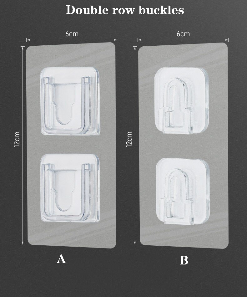 Adhesive Wall Hooks Strip holder seamless pin-and-... – Grandado