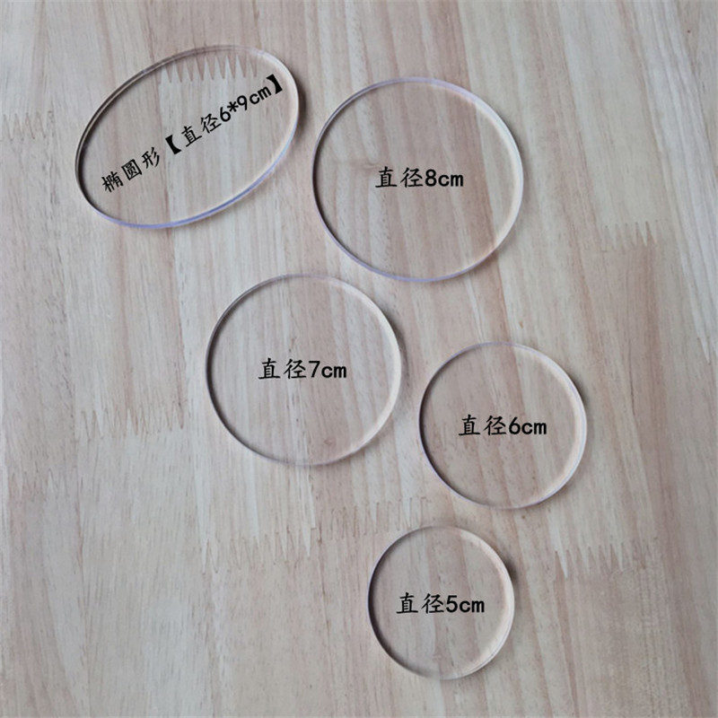 Round Acrylic Transparent Bases Clay Sculpture Cla... – Grandado