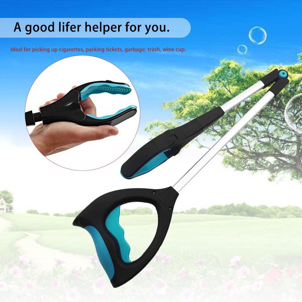 Garbage Pick Up Tool with LED Metal Clip Reacher S... – Grandado