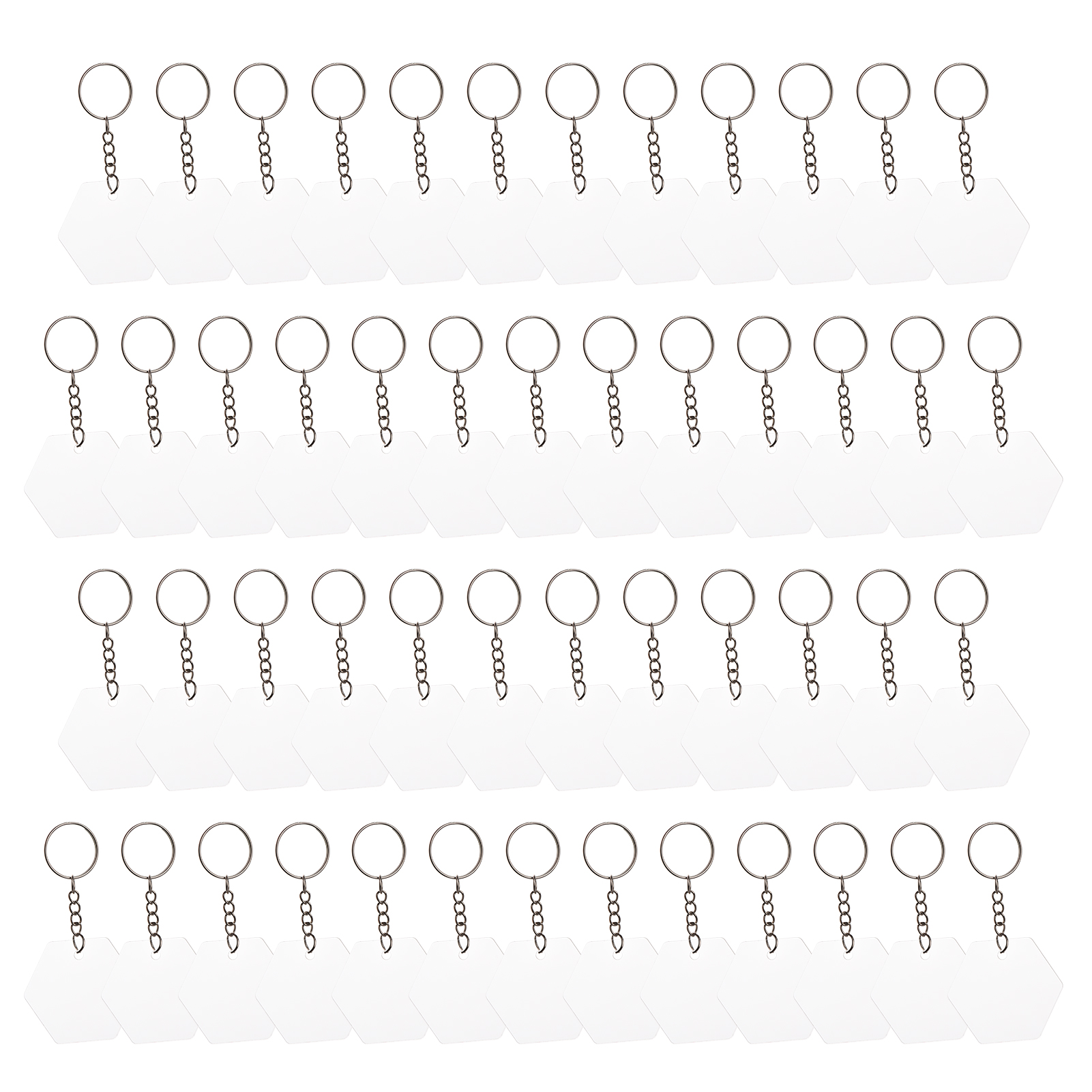 50PCS Acrylic Keychain Blanks Ornaments Keychains ... – Grandado