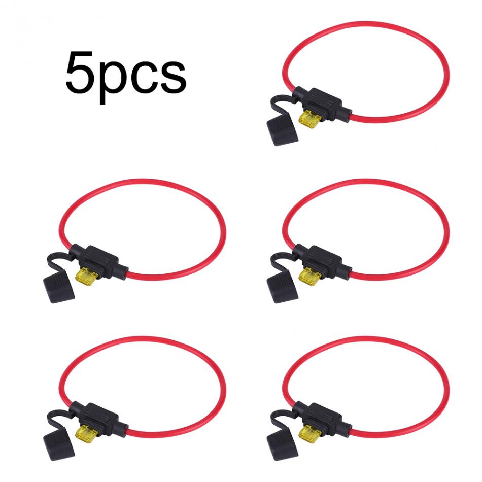 5pcs DC 12V 20A Mini Blade In-Line Fuse Holder for... – Vicedeal