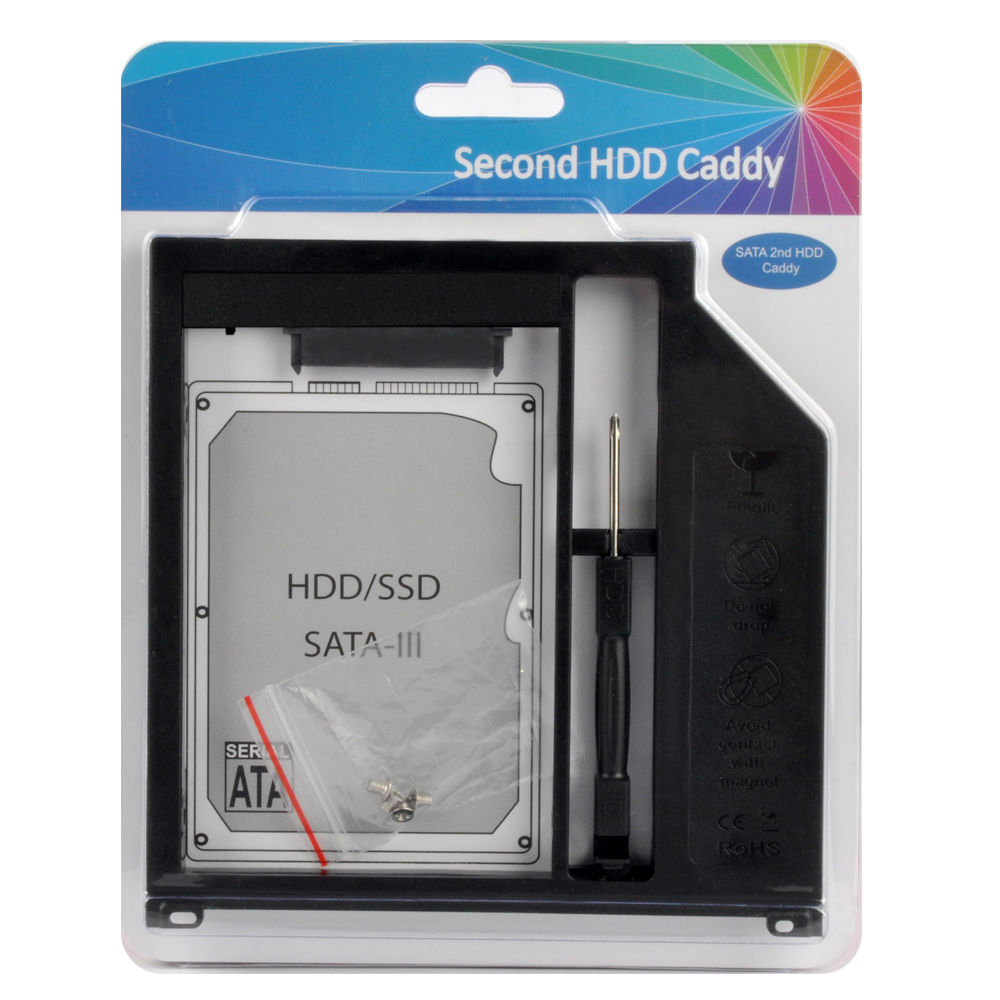 2nd HDD Caddy 9.5mm Hard Drive SATA Case with Scre... – Grandado