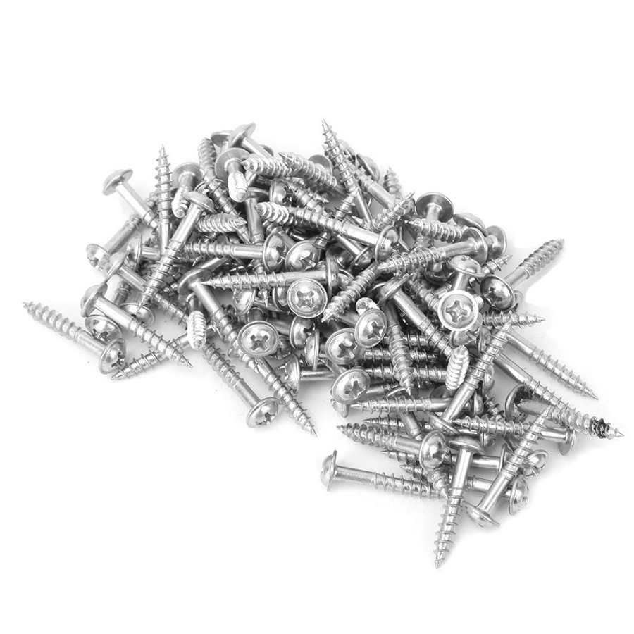 100Pcs Zinc Plated -25mm Oblique Self-Tapping Scre... – Grandado