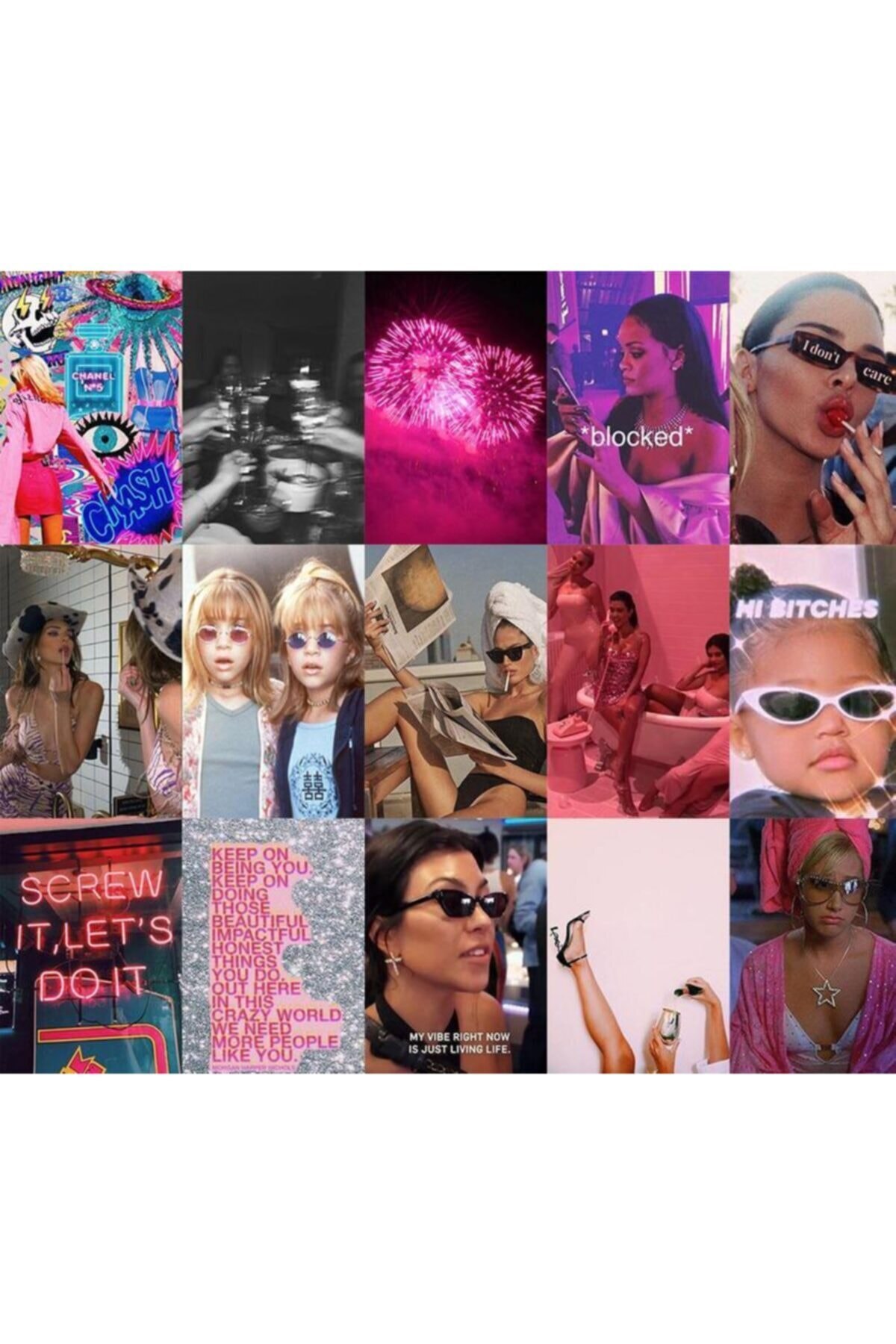 Pinterest Tumblr Vintage Wall Poster Collage Set -... – Grandado