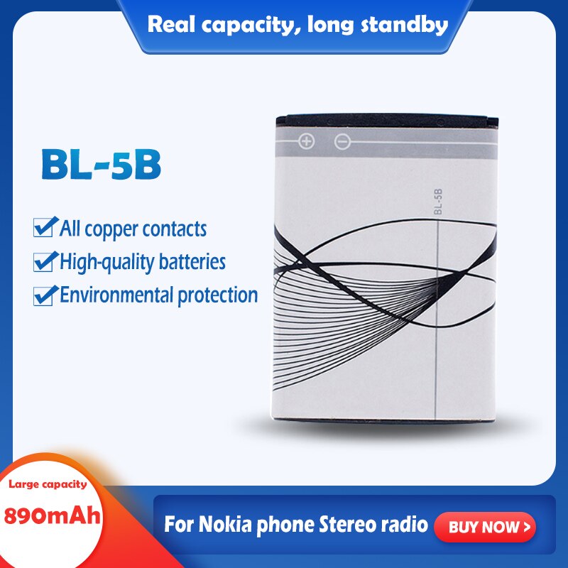 1Pcs BL-5B BL5B Telefoon Batterij 3.7V 890Mah Lith... – Grandado