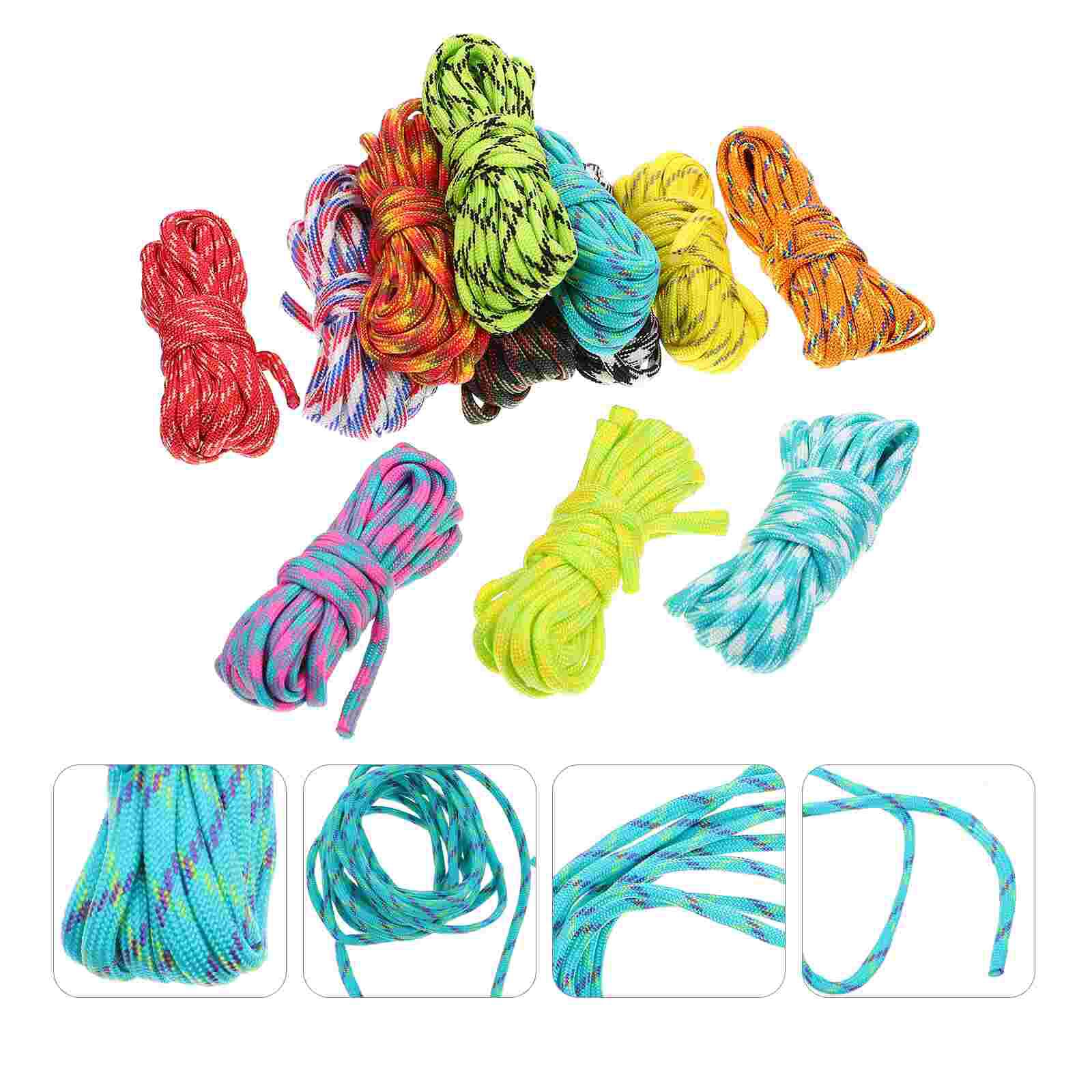 12 Rolls Sturdy Climbing Rope Braided Tent Fix Rop... – Grandado