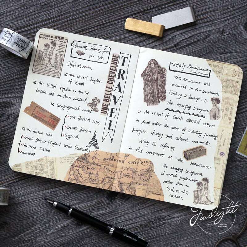 Mohamm Retro Newspaper Map Gothic Decorative Adhes... – Vicedeal