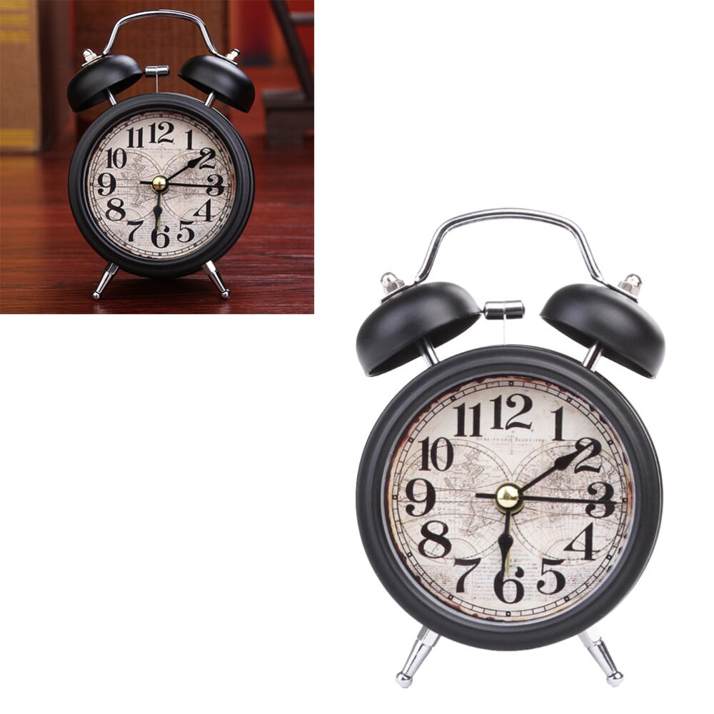 Metal Small Alarm Clock Desktop Vintage Ring Bell ... – Grandado