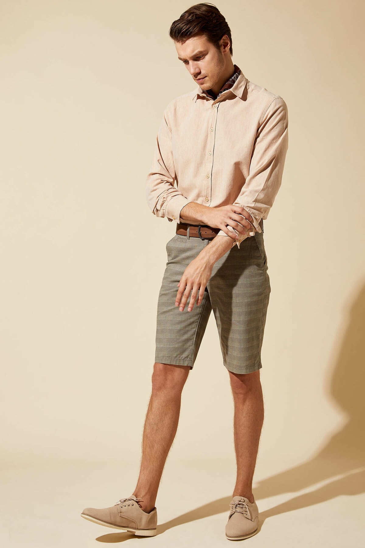 Defacto Man Zomer Casual Plaids Shorts Mannen Slim... – Grandado