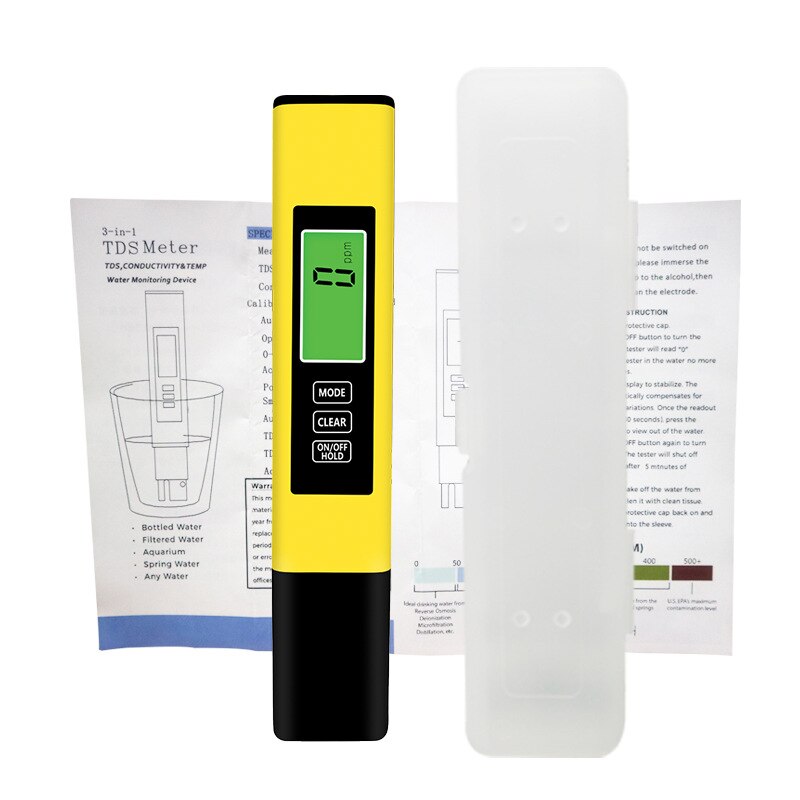 TDS Meter EC Meter Thermometer Digital Water Teste... – Vicedeal