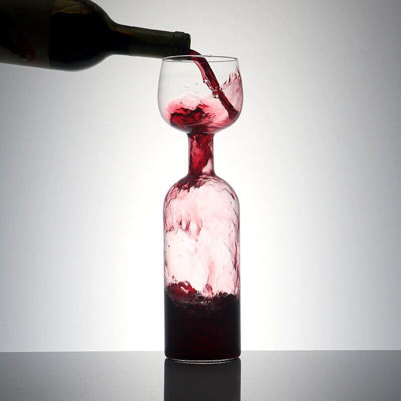 25.5ounce Handmade Blown Wine Glass Bottle Heat Re... – Grandado
